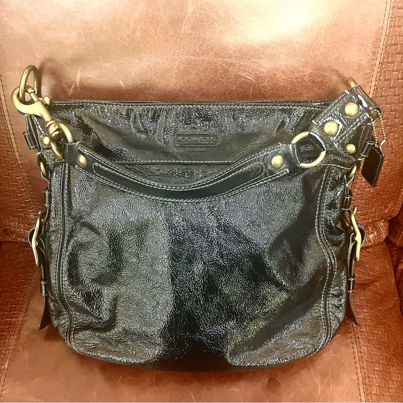 Coach | Bags | Coach Patent Leather Hobo Style Shoulder Bag | Poshmark